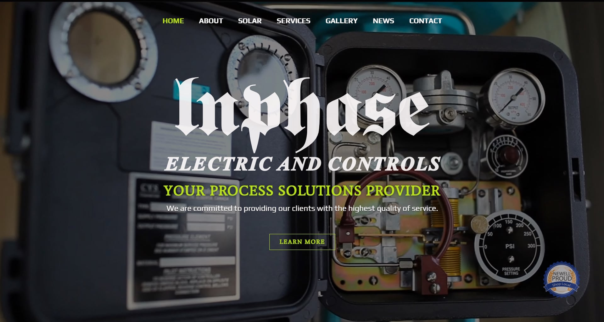 The New, Improved and Neon Website for Inphase Electric and Controls ...